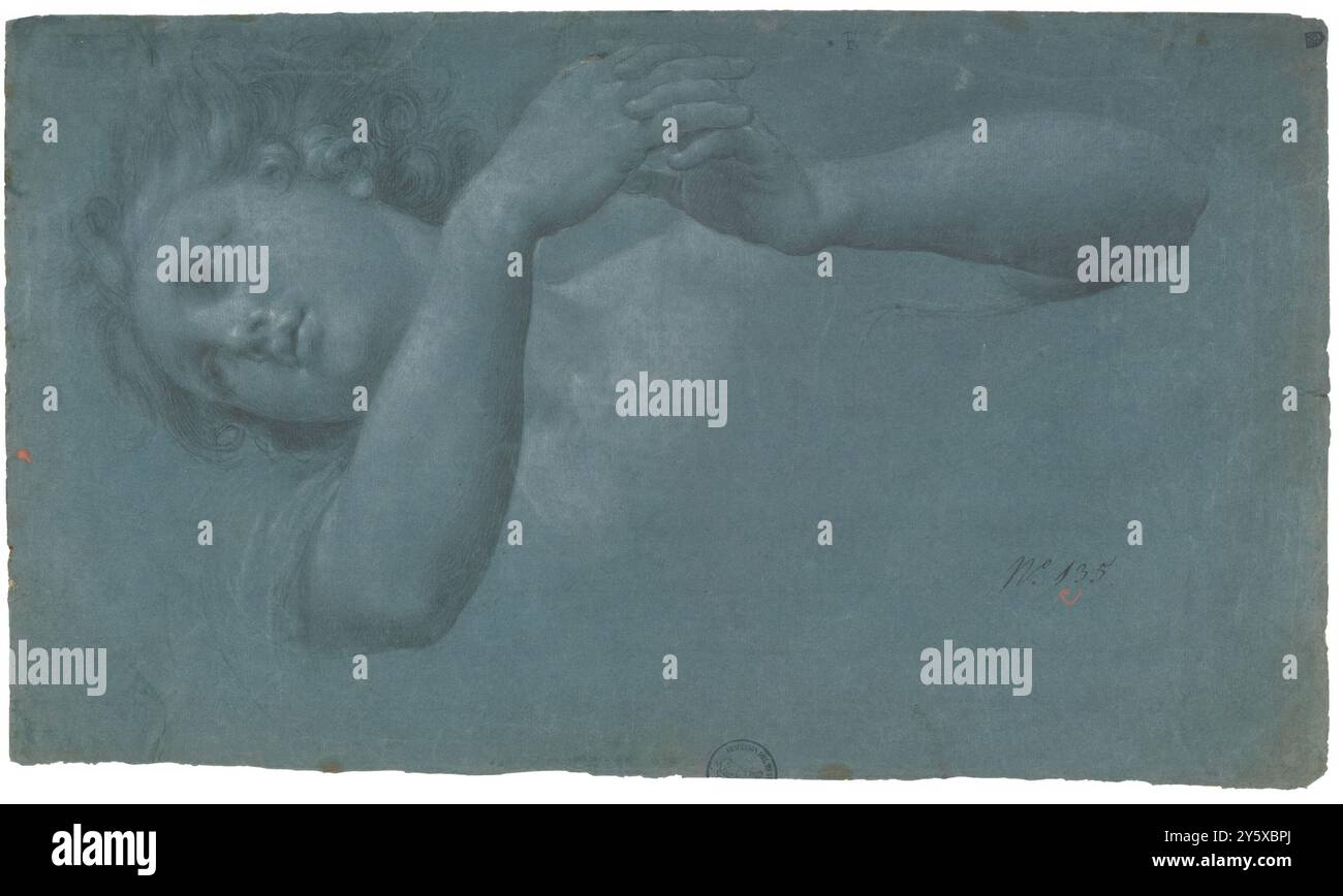 Francisco Bayeu / 'Bust of an angel'. 1782. White chalk, Black chalk on ...