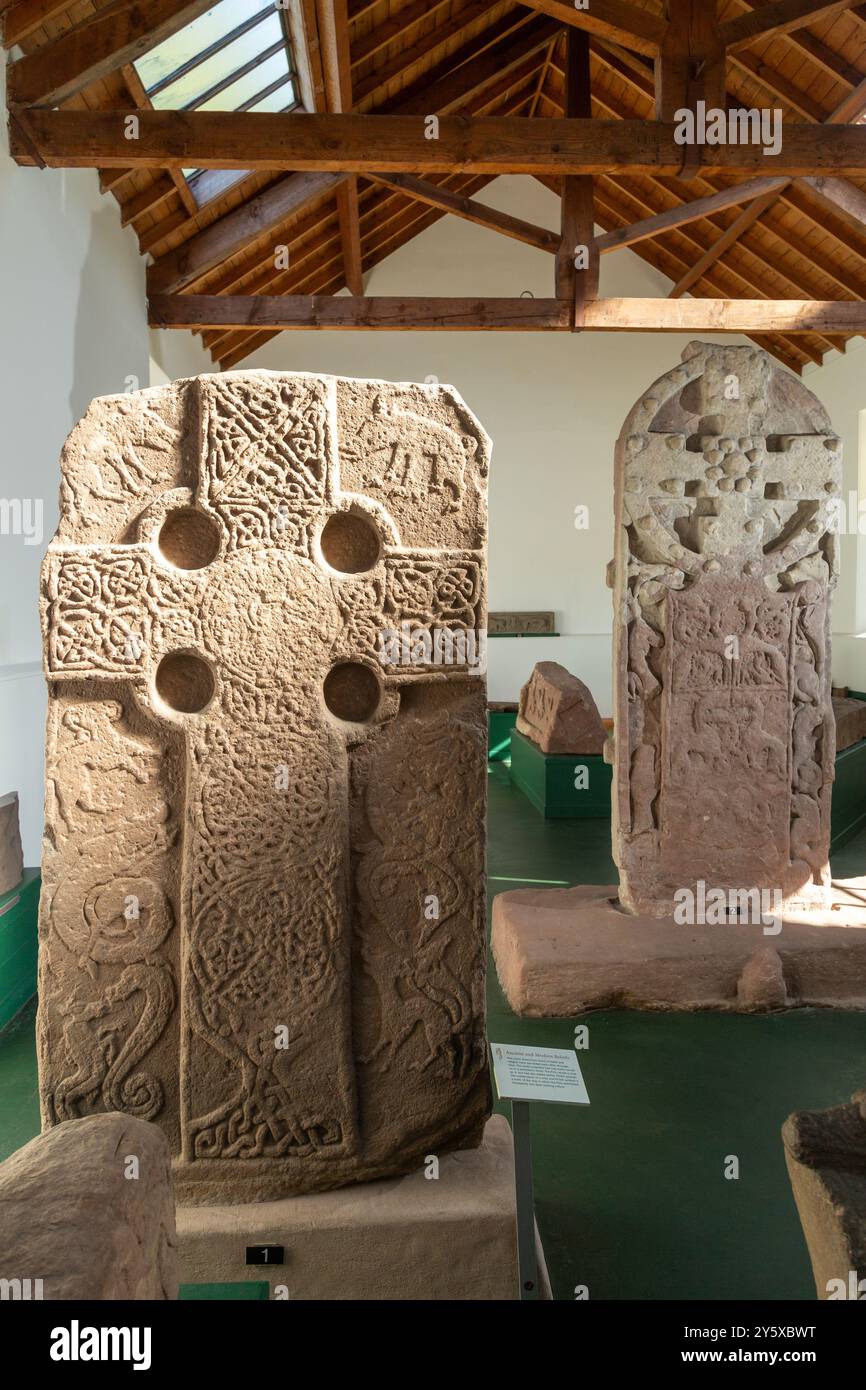 Pictish stones on display at Meigle Sculptured Stone Museum, Meigle ...