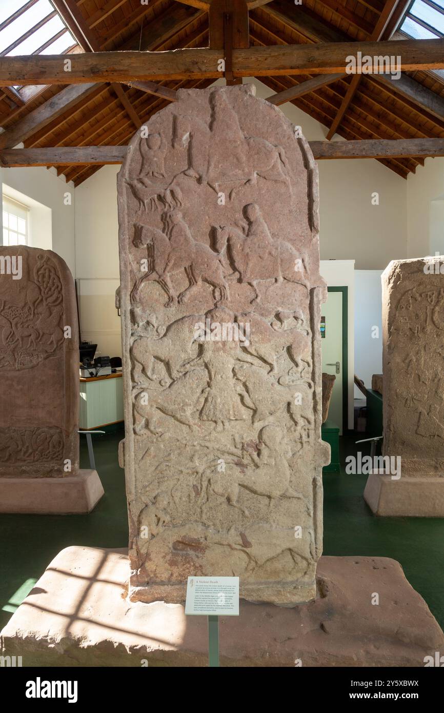 Pictish stones on display at Meigle Sculptured Stone Museum, Meigle ...