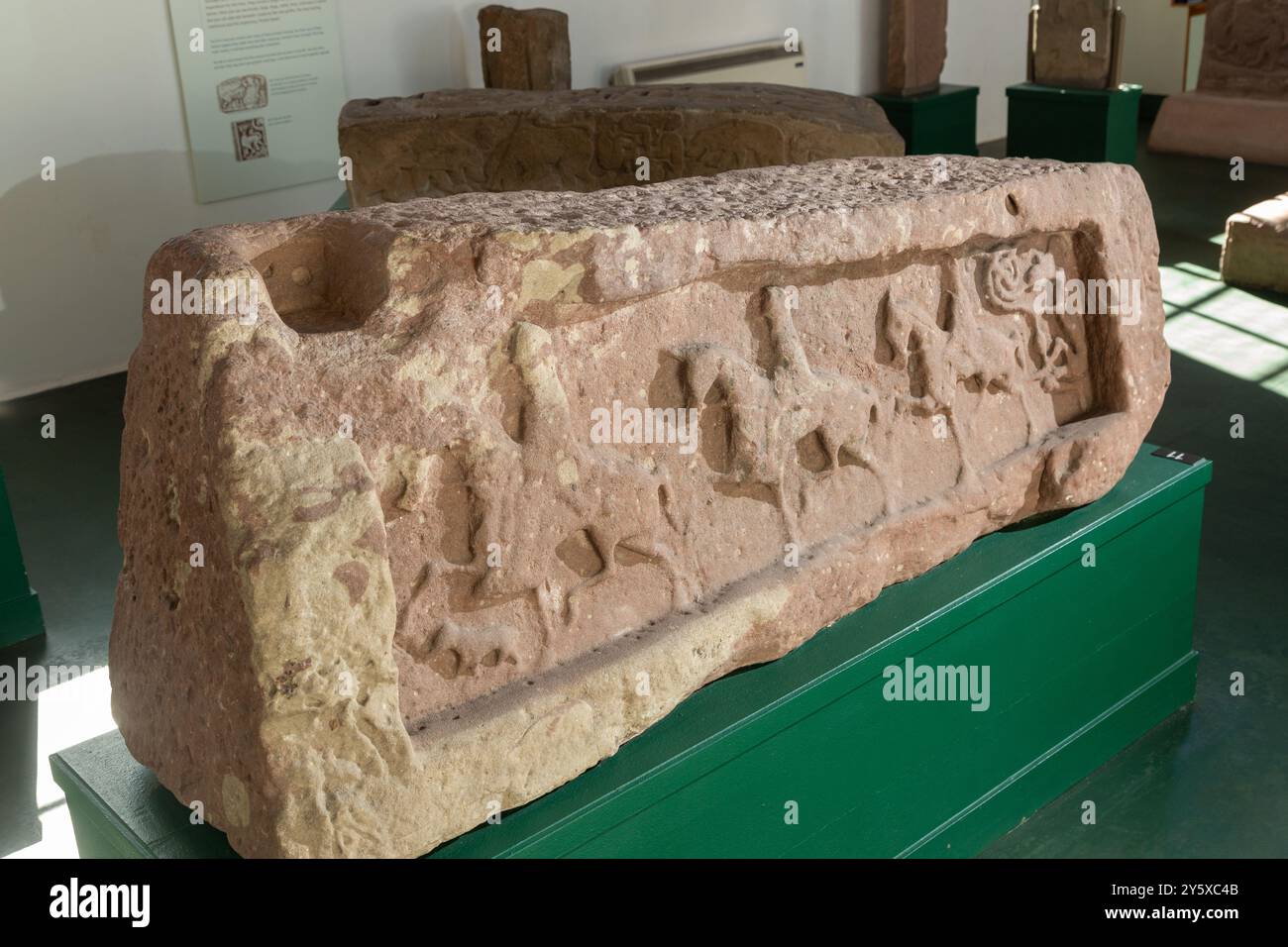 Pictish stones on display at Meigle Sculptured Stone Museum, Meigle ...
