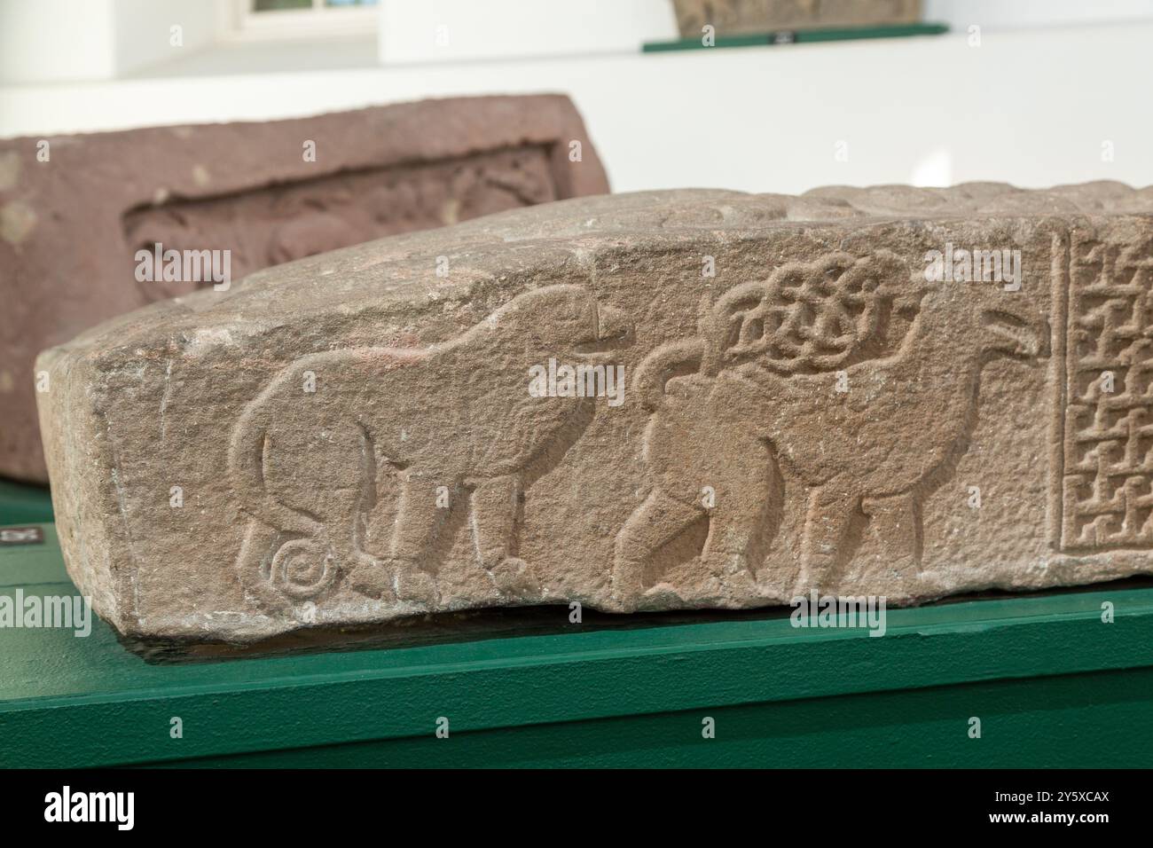 Pictish stones on display at Meigle Sculptured Stone Museum, Meigle ...
