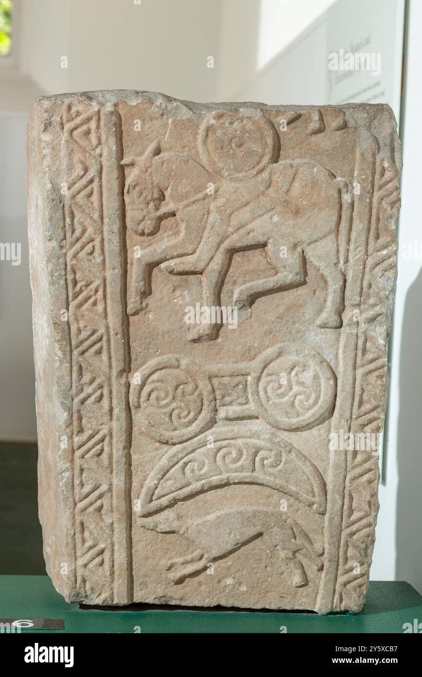 Pictish stones on display at Meigle Sculptured Stone Museum, Meigle ...