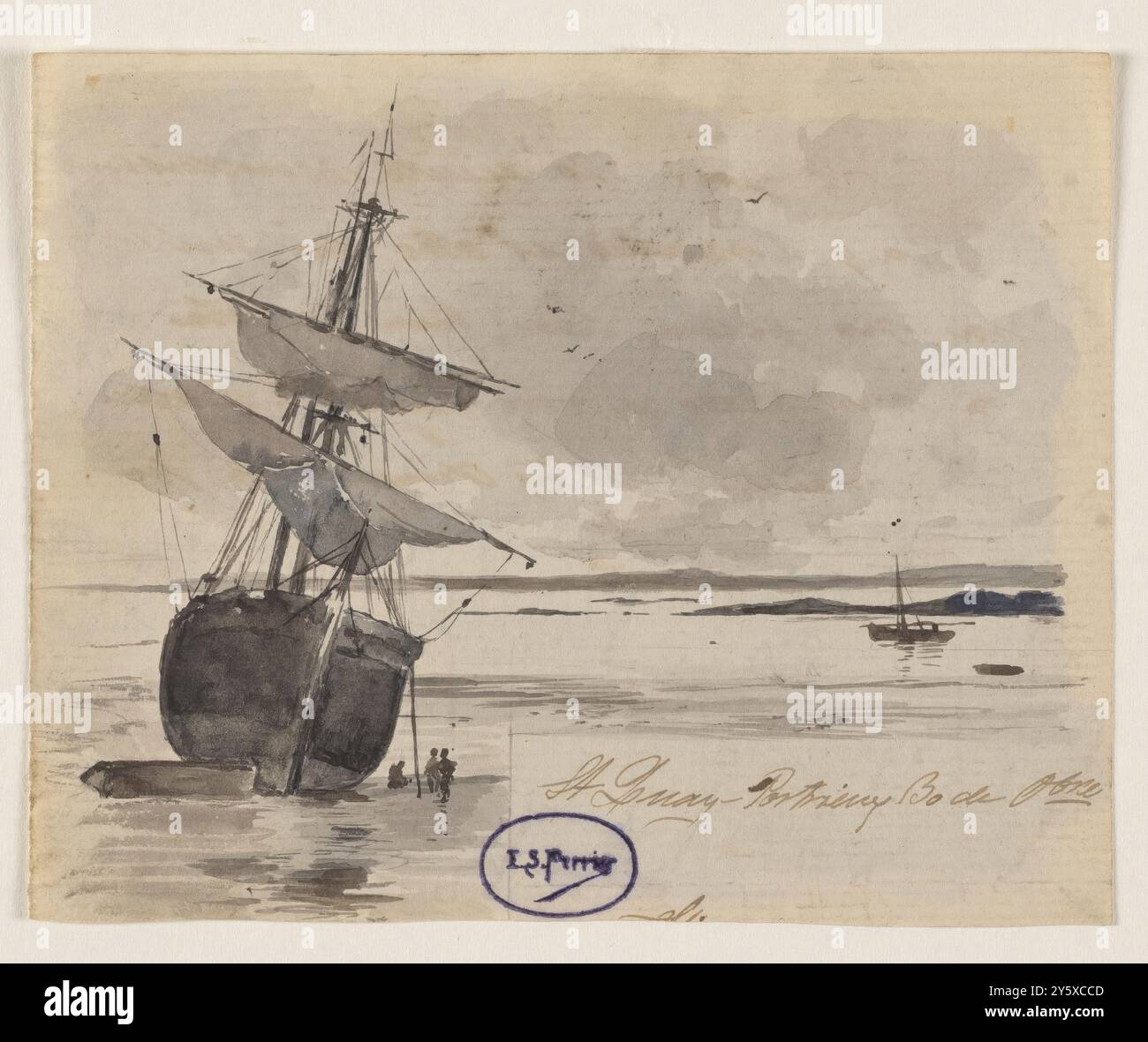 Emilio Sánchez Perrier (Drafstman) / 'Heading of a letter: Sailing Boat ...