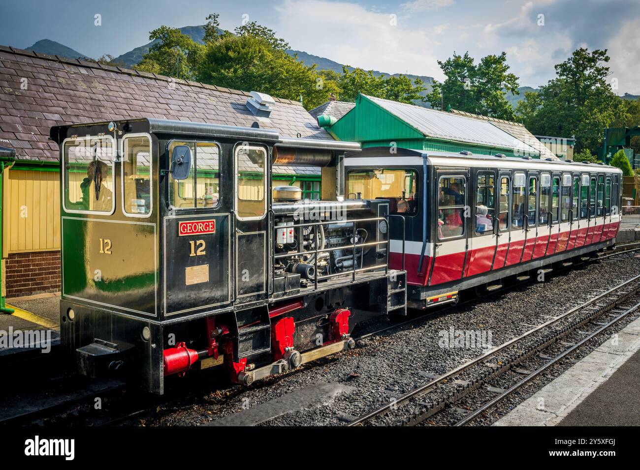 Ruston diesel locomotive named George at Llanberis station on the ...