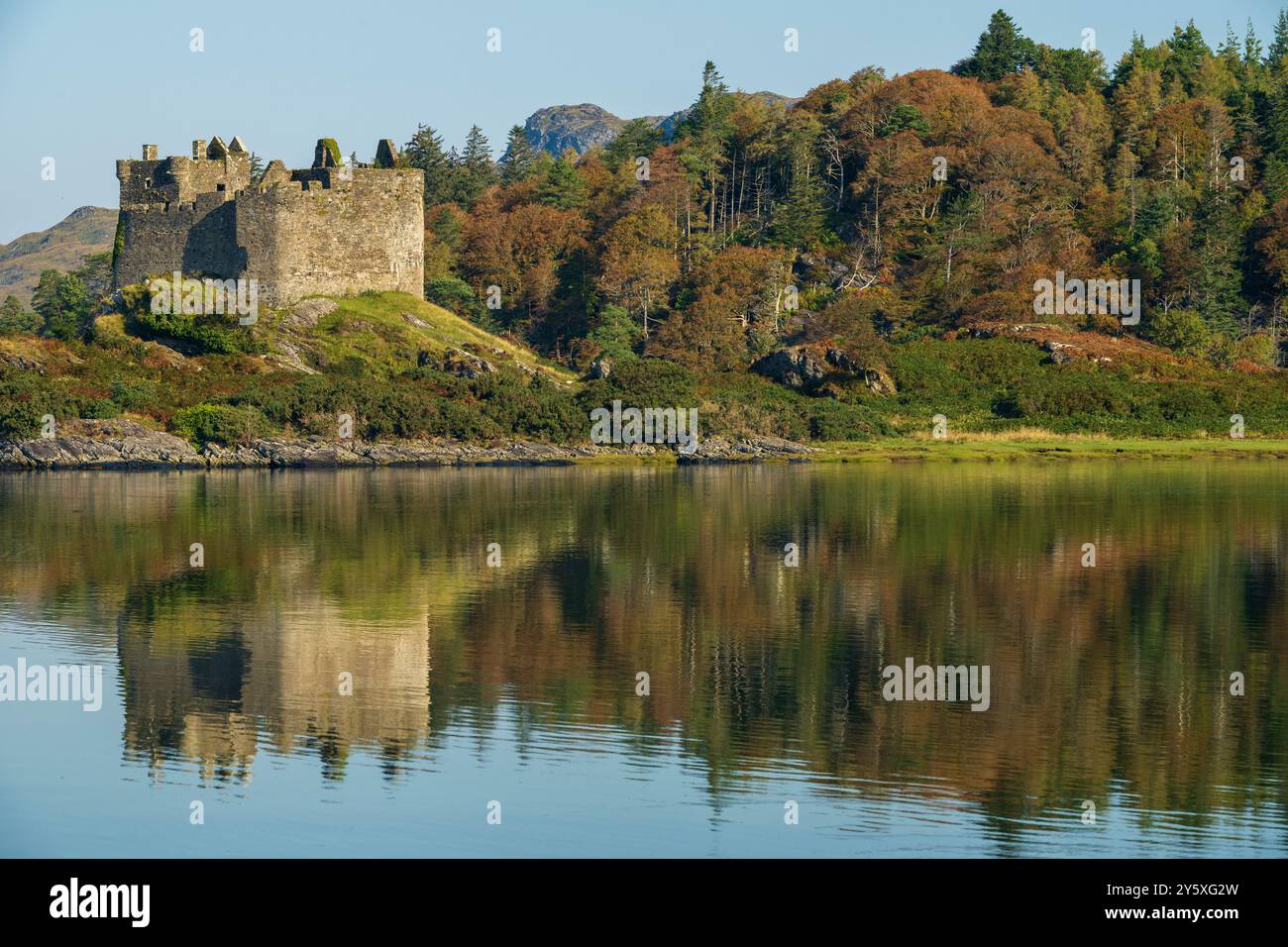 Tioram Castle, Loch Moidart, Lochaber, Scotland, UK Stock Photo - Alamy