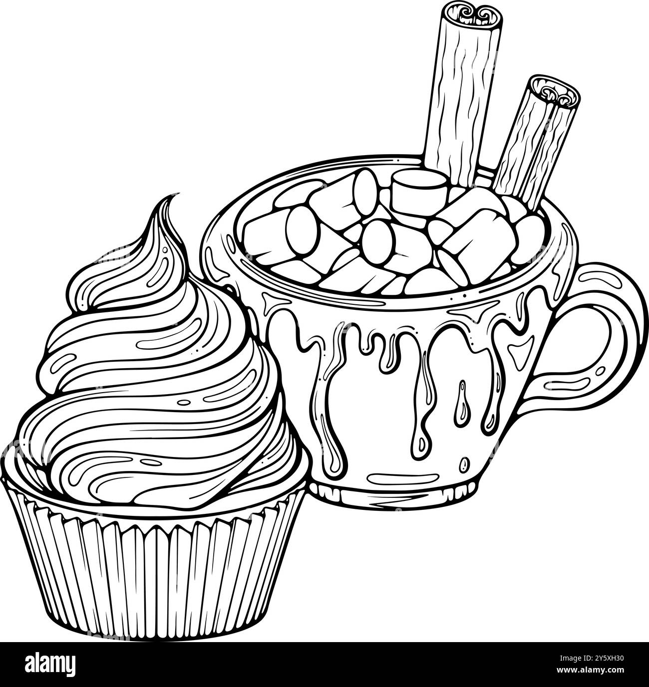 Chocolate muffin icon simple Black and White Stock Photos & Images - Alamy