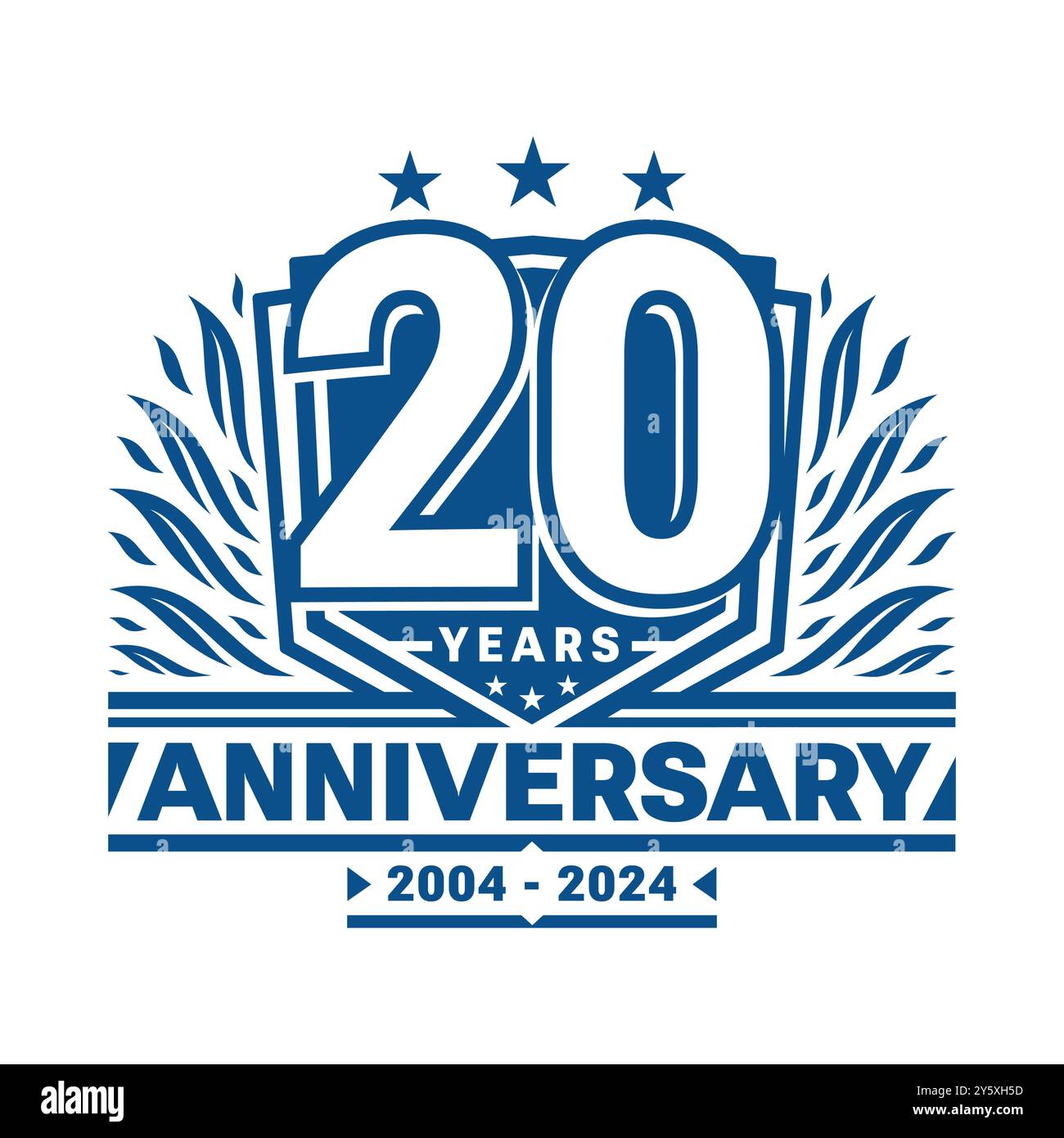 20 years anniversary celebration shield design template. 20th ...