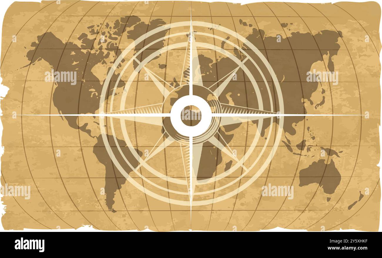 Navigation map vintage Cut Out Stock Images & Pictures - Alamy