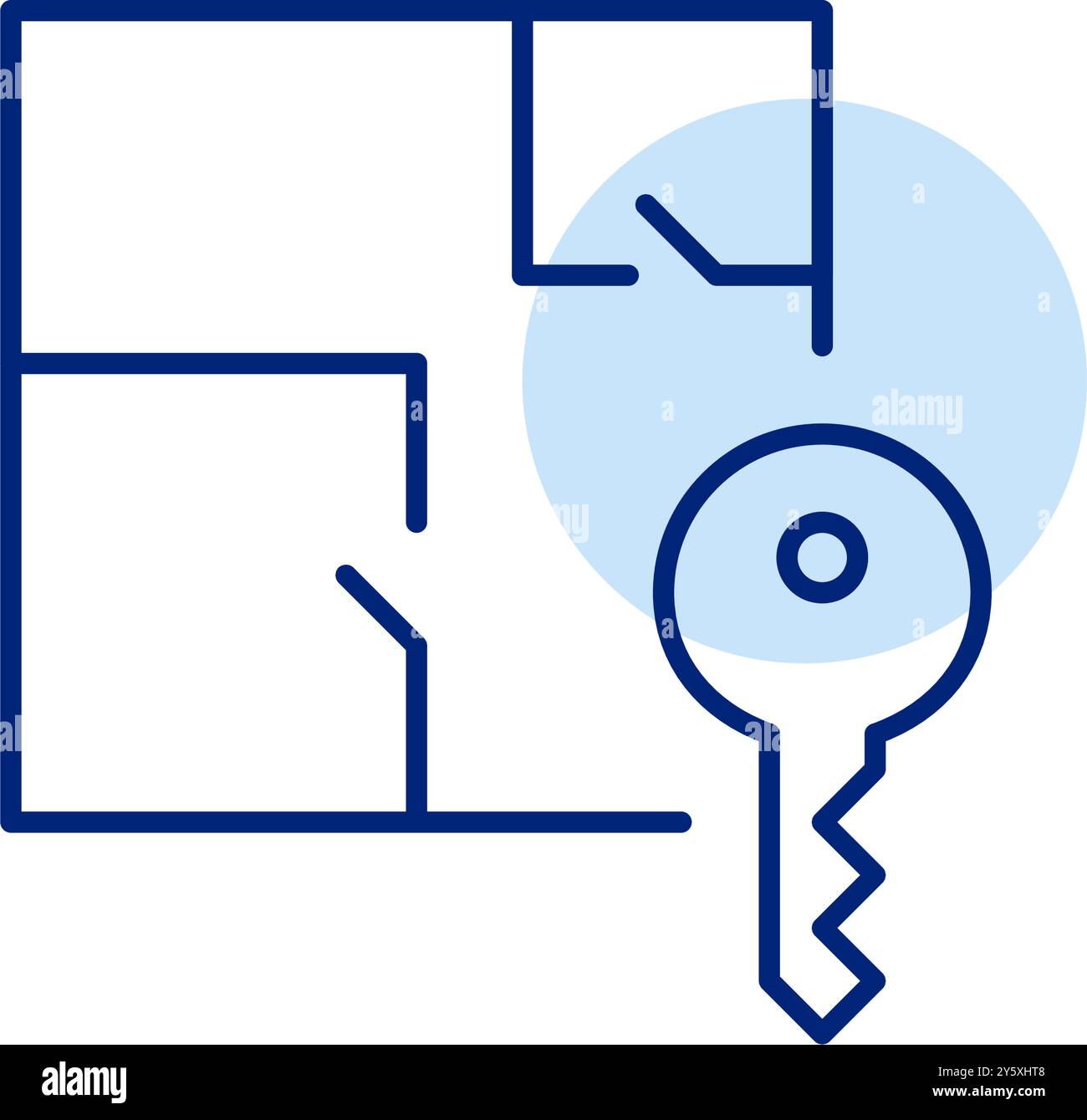 Apartment floor plan and key. Access to the unit, overview of interior ...