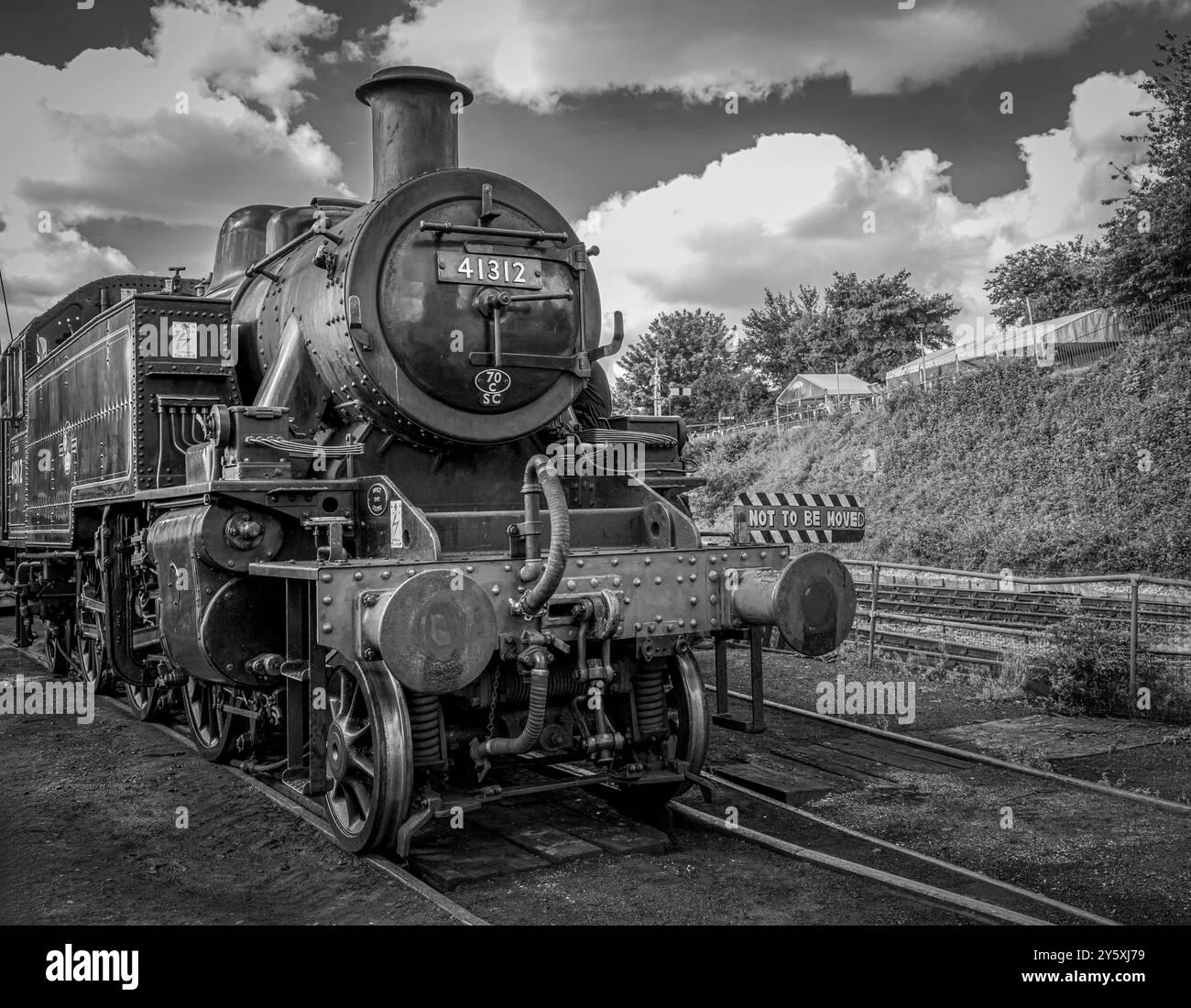 A steam engine at Ropley station on the Watercress Line, Hampshire ...