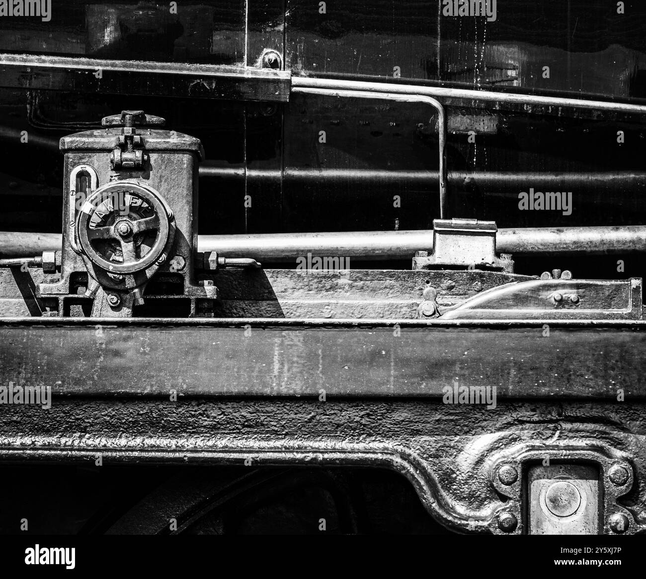 Steam engine steel works Black and White Stock Photos & Images - Alamy