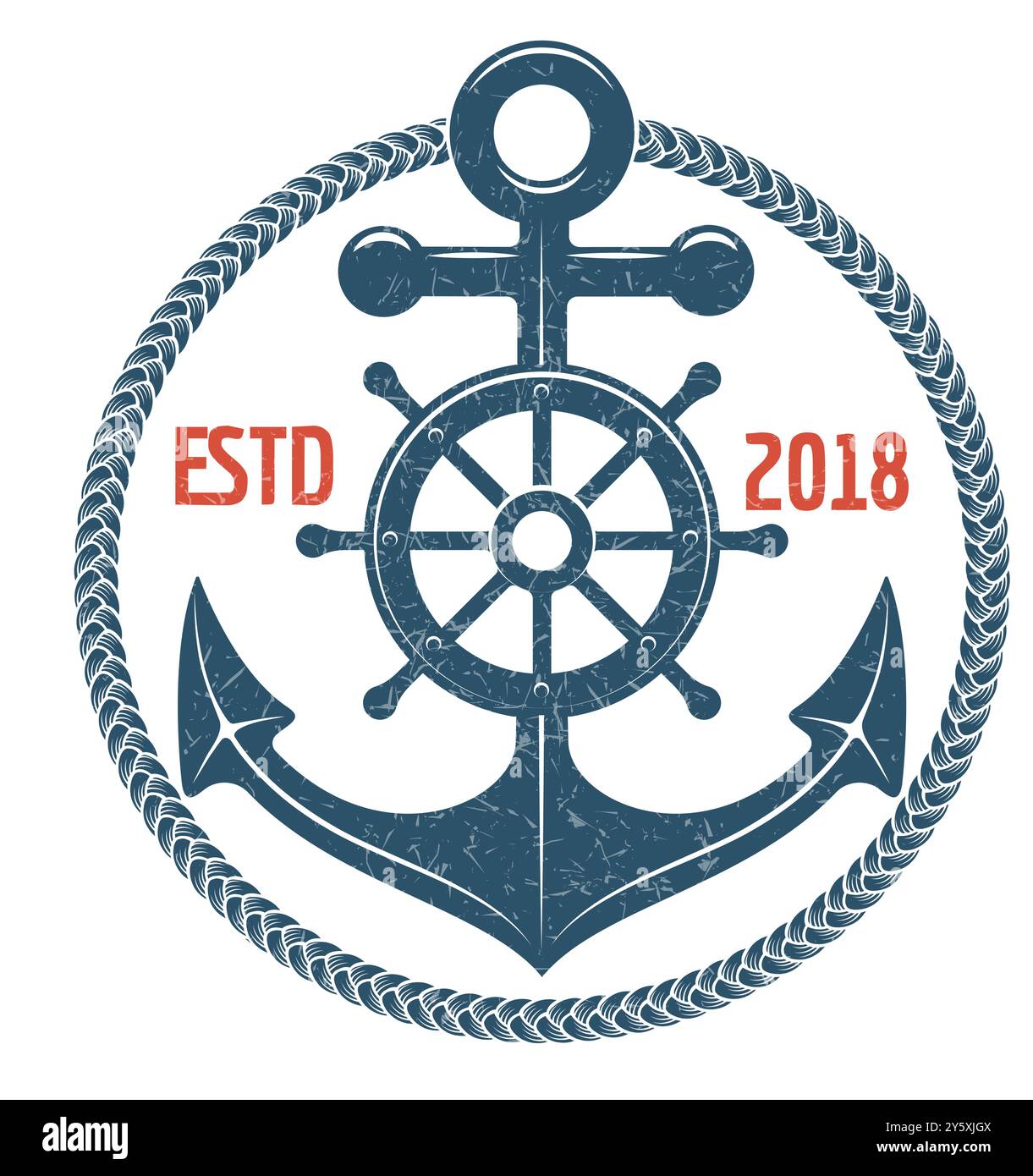Retro vintage nautical ocean Cut Out Stock Images & Pictures - Alamy