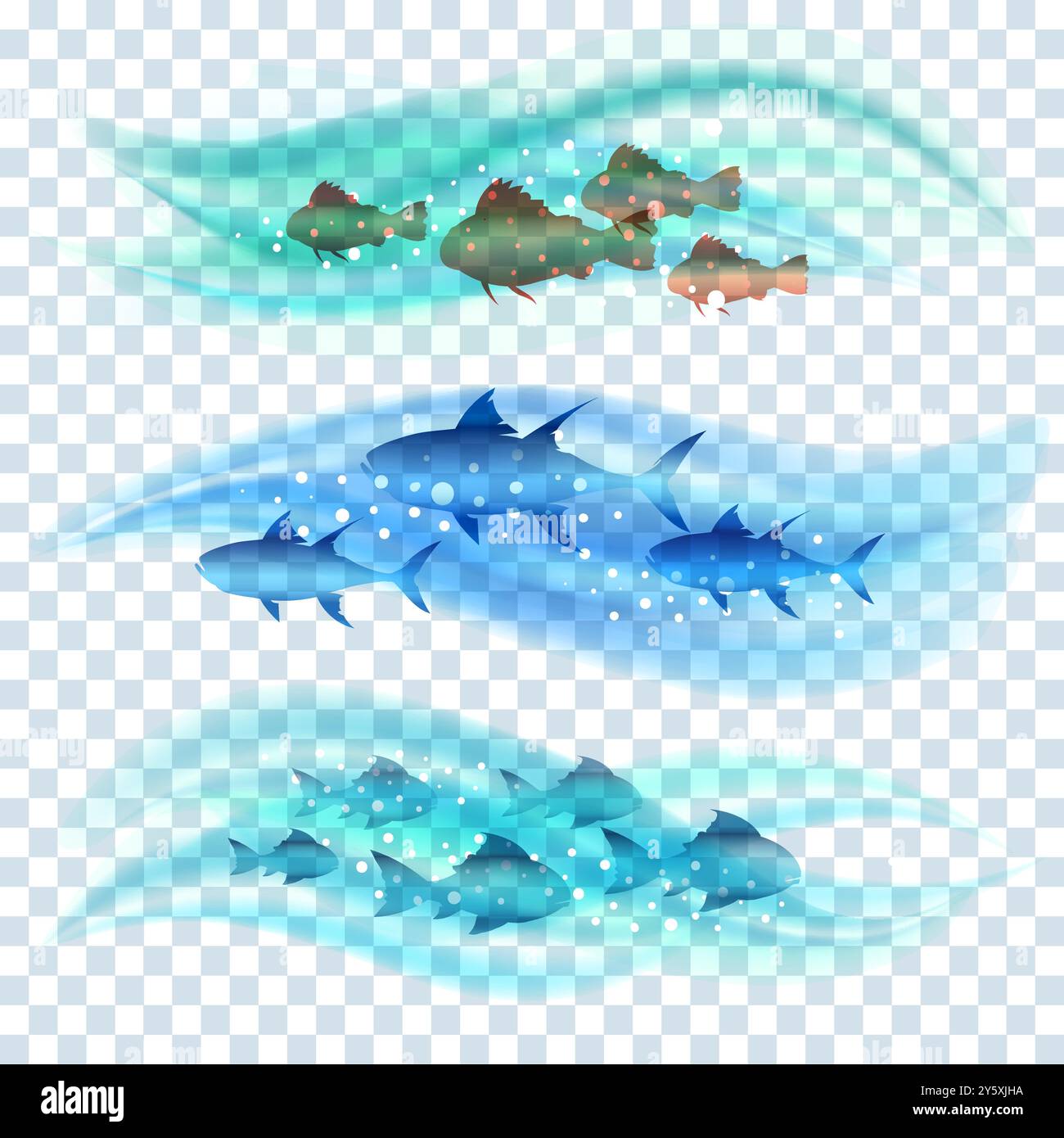Shoals fish in sea Stock Vector Images - Alamy