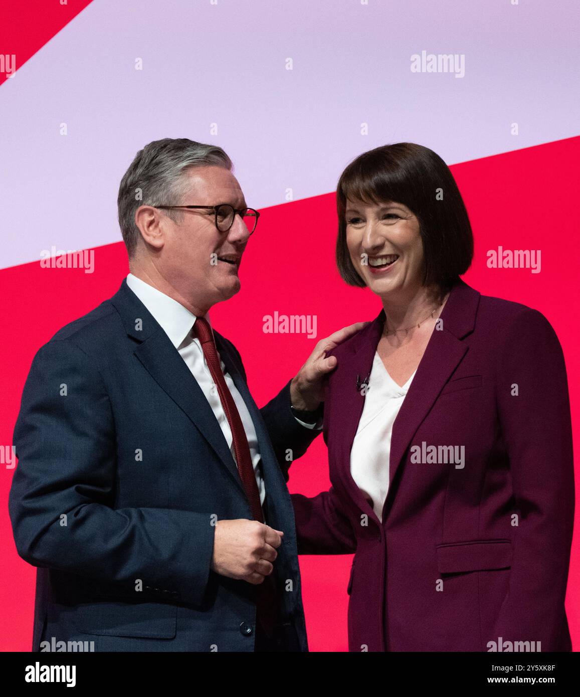 Liverpool, UK. 23rd Sep, 2024. Rachel Reeves Chancellor speech. Shaking ...