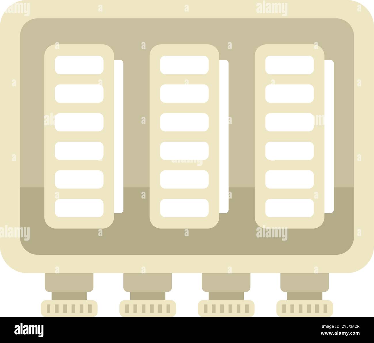Server Rack System Is Storing Digital Information In Data Center With High Level Of Security