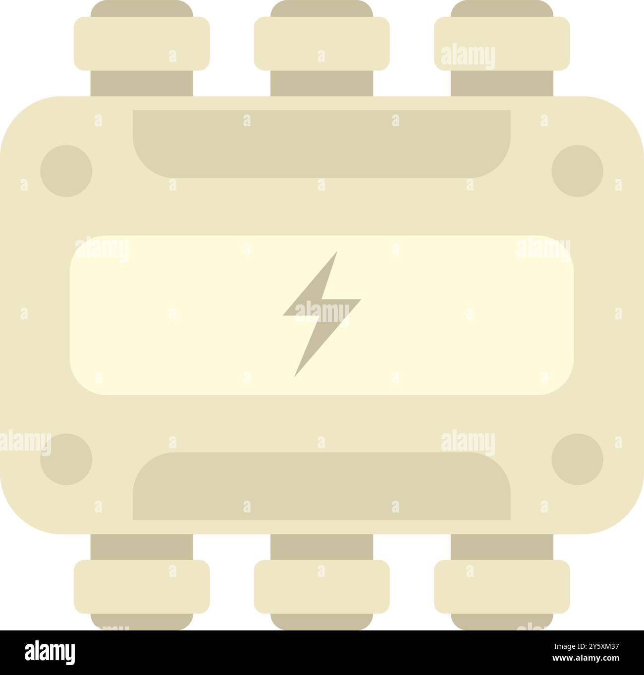 Electric fuse box connecting four wires providing electricity supply ...