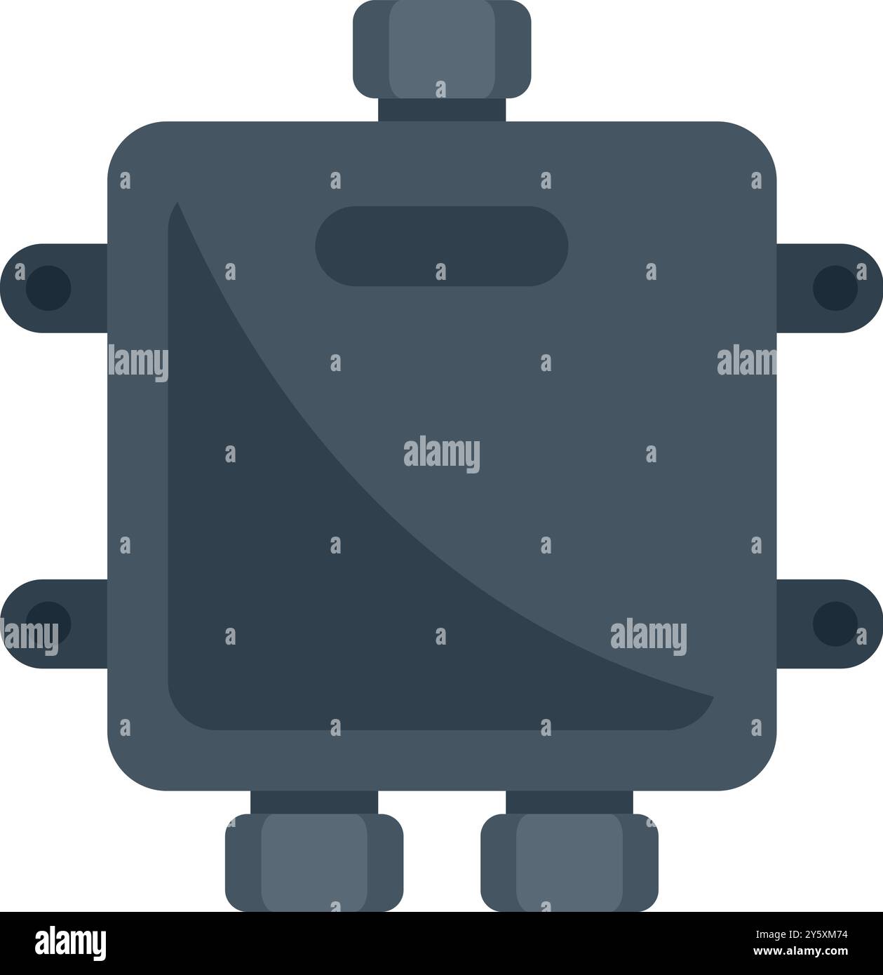 Splitter box is connecting and distributing signal with cable ...