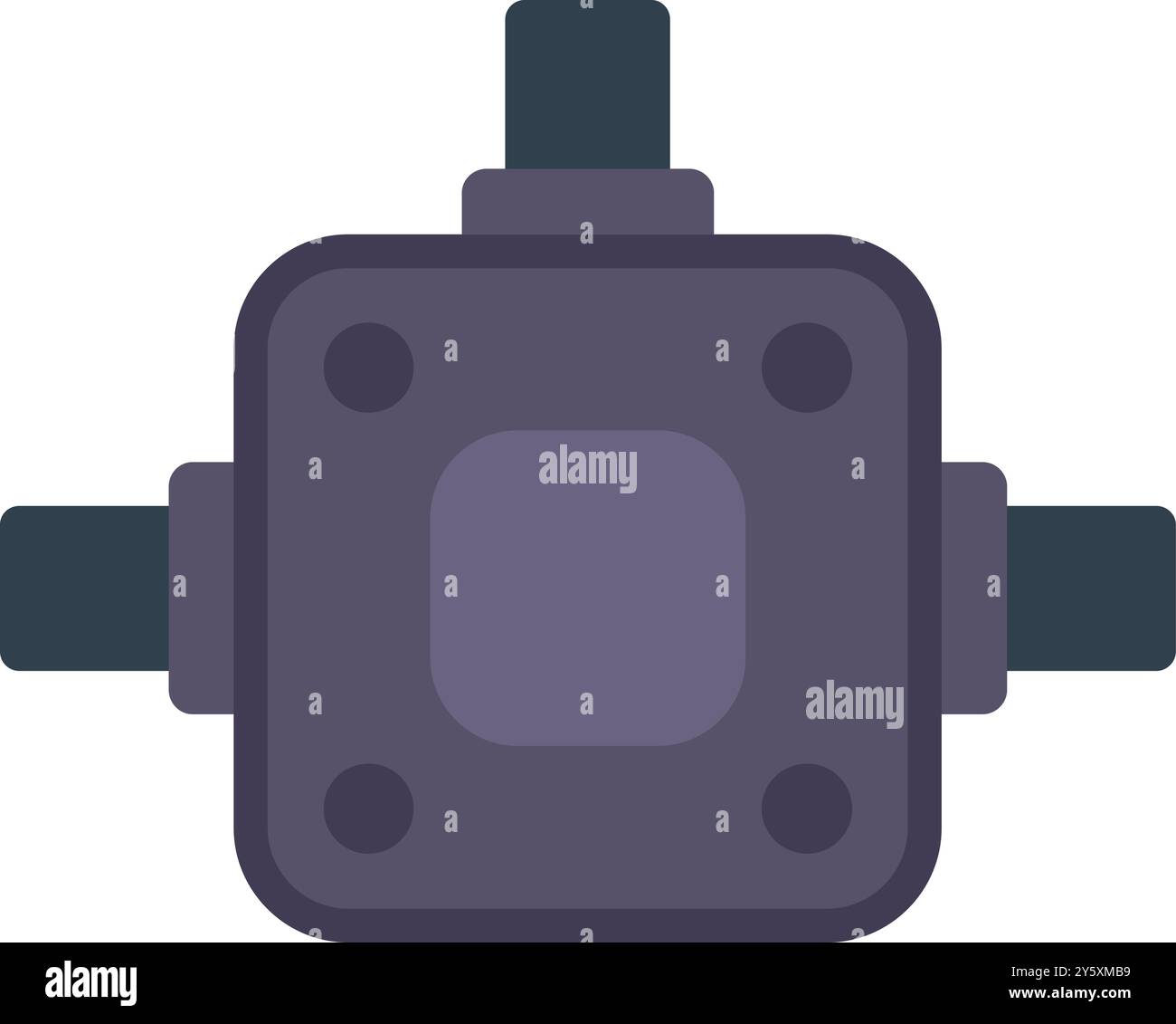 Hydraulic pump icon showing three connection pipes for fluid power ...