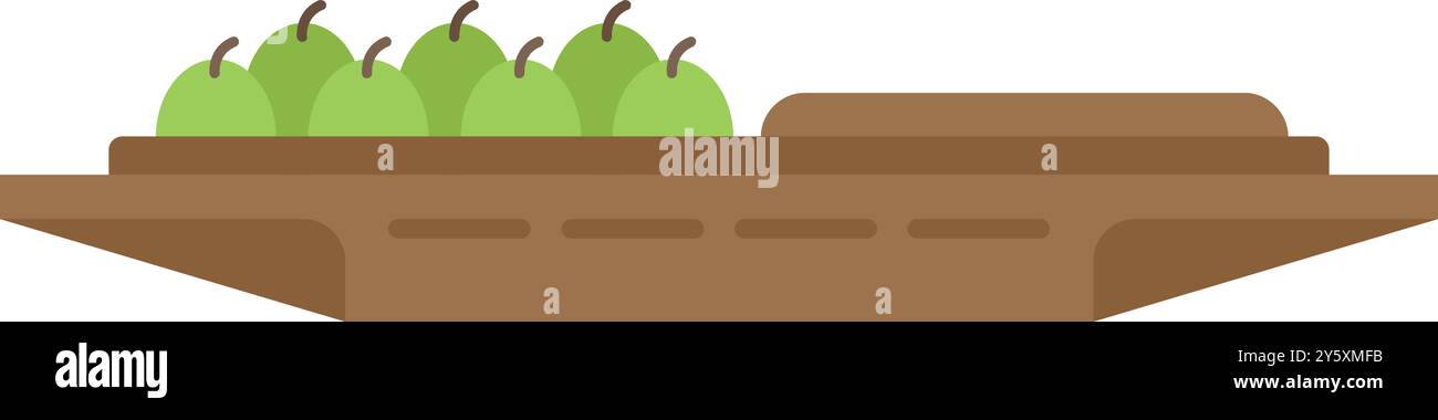 Simple vector illustration of fresh produce being sold at a market ...