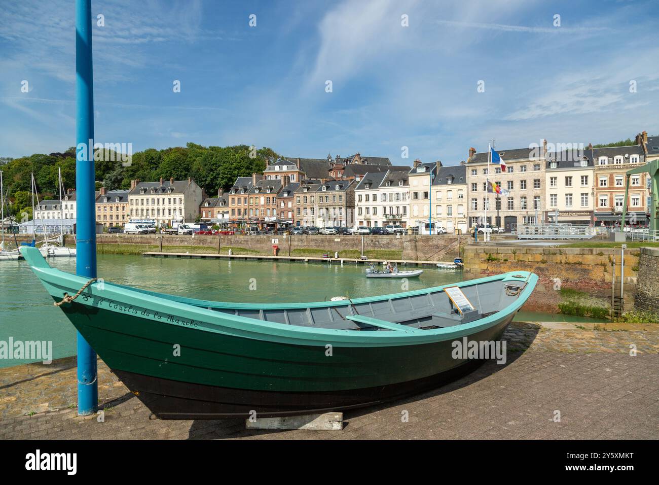 The picturqsue French town of Saint-Valery-en-Caux, Normandy, France ...