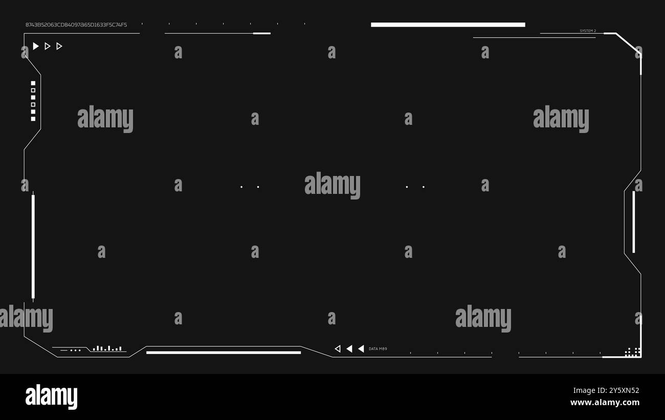 Futuristic UI frame box white overlay Stock Vector Image & Art - Alamy