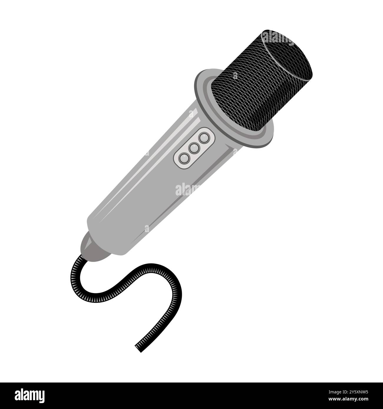 Vector Retro Microphone Icon Isolated on White Background Stock Vector ...