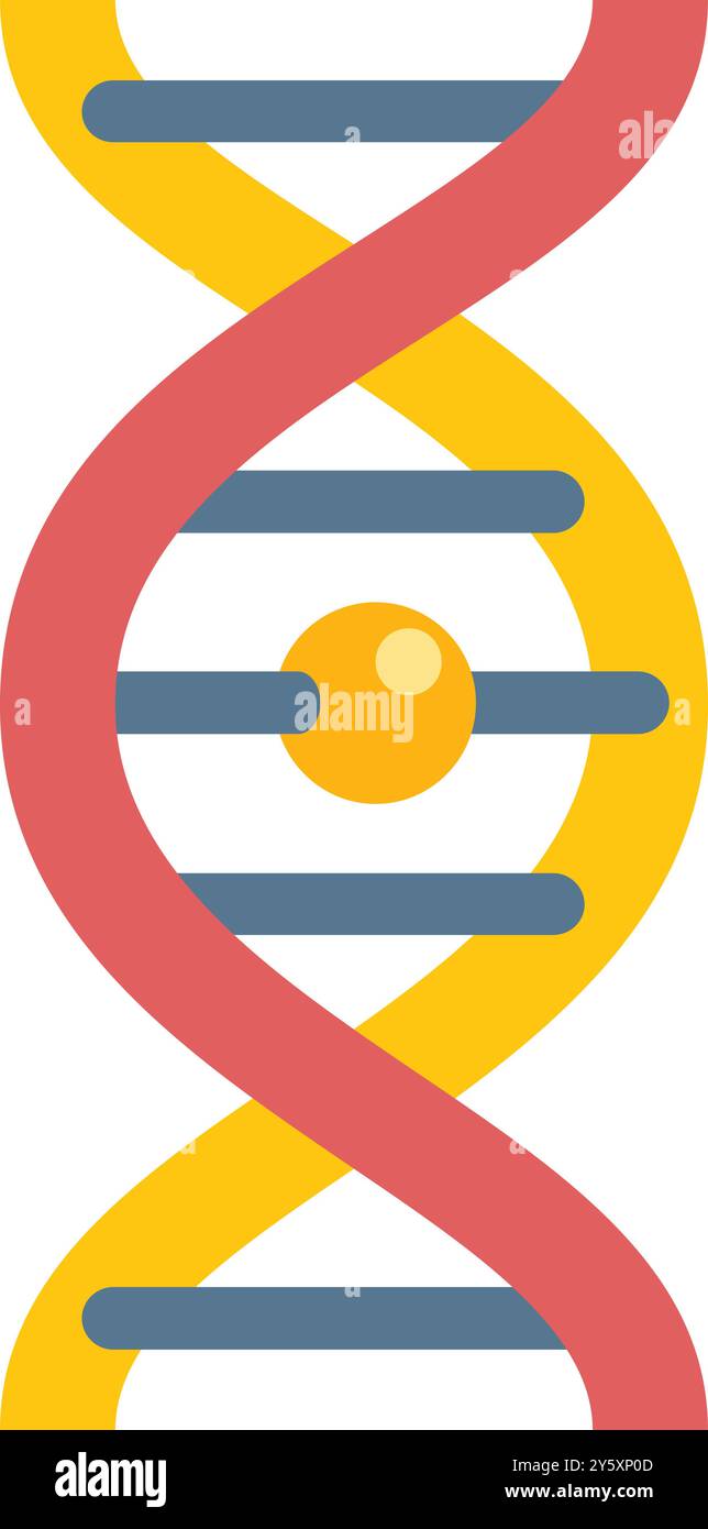 Colorful Illustration Of A Dna Double Helix Representing Genetics