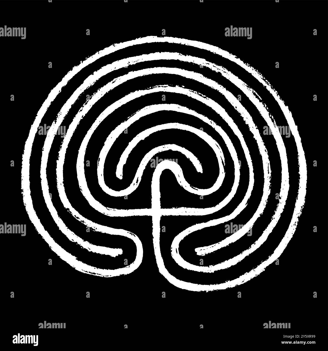 Crete traditional symbol. Cretan labyrinth line art vector Stock Vector ...