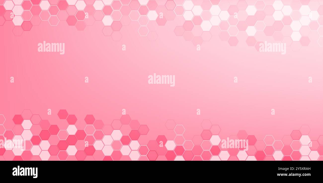 Structure molecule DNA, atom, neurons. Scientific banner collagen pink ...