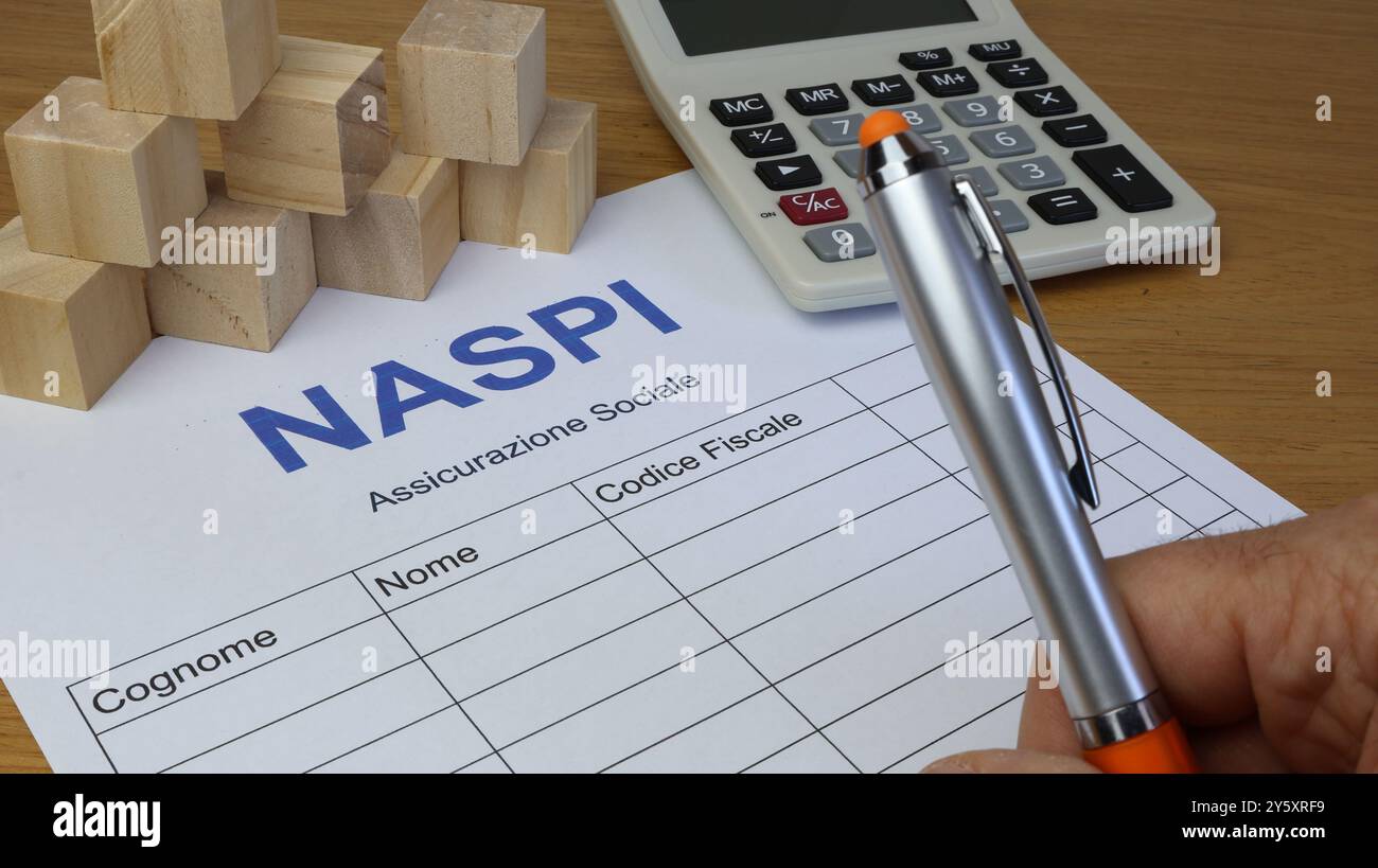 NASPI Social Insurance with registration form Stock Photo - Alamy