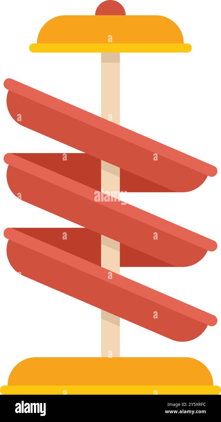 Colorful spiral slide standing tall, promising an exciting adventure ...