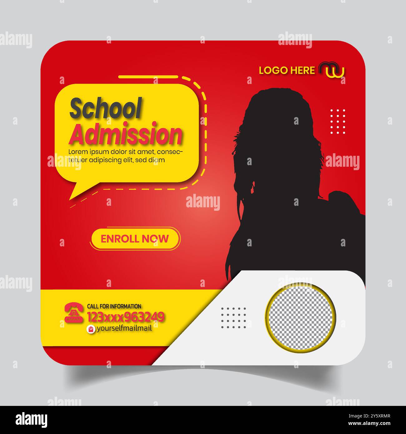 School admission design hi-res stock photography and images - Alamy
