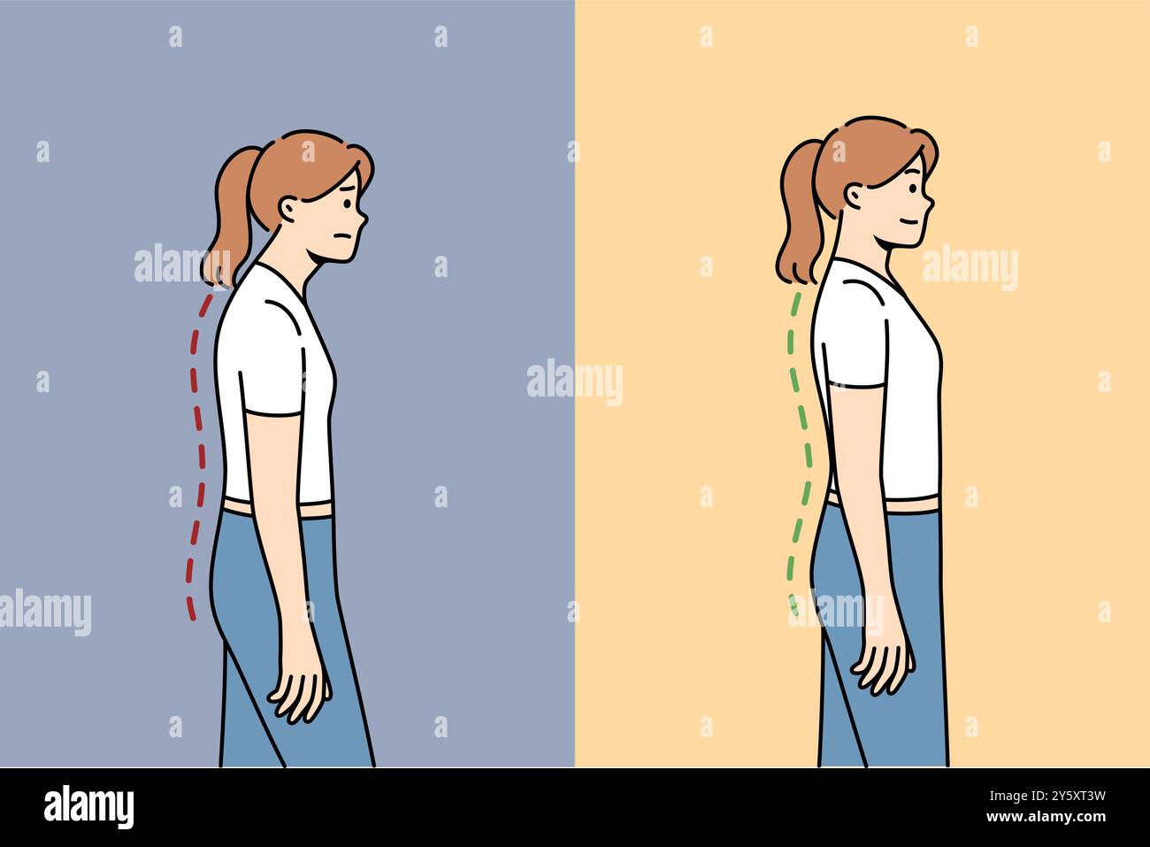 Chiropractic straight posture hi-res stock photography and images - Alamy