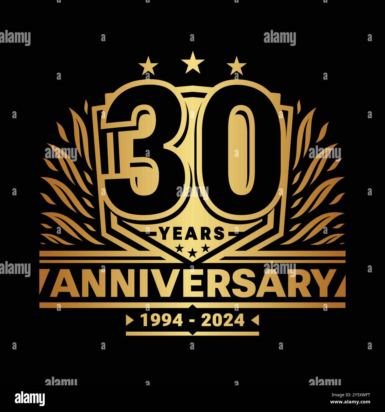 30 years anniversary celebration shield design template. 30th ...