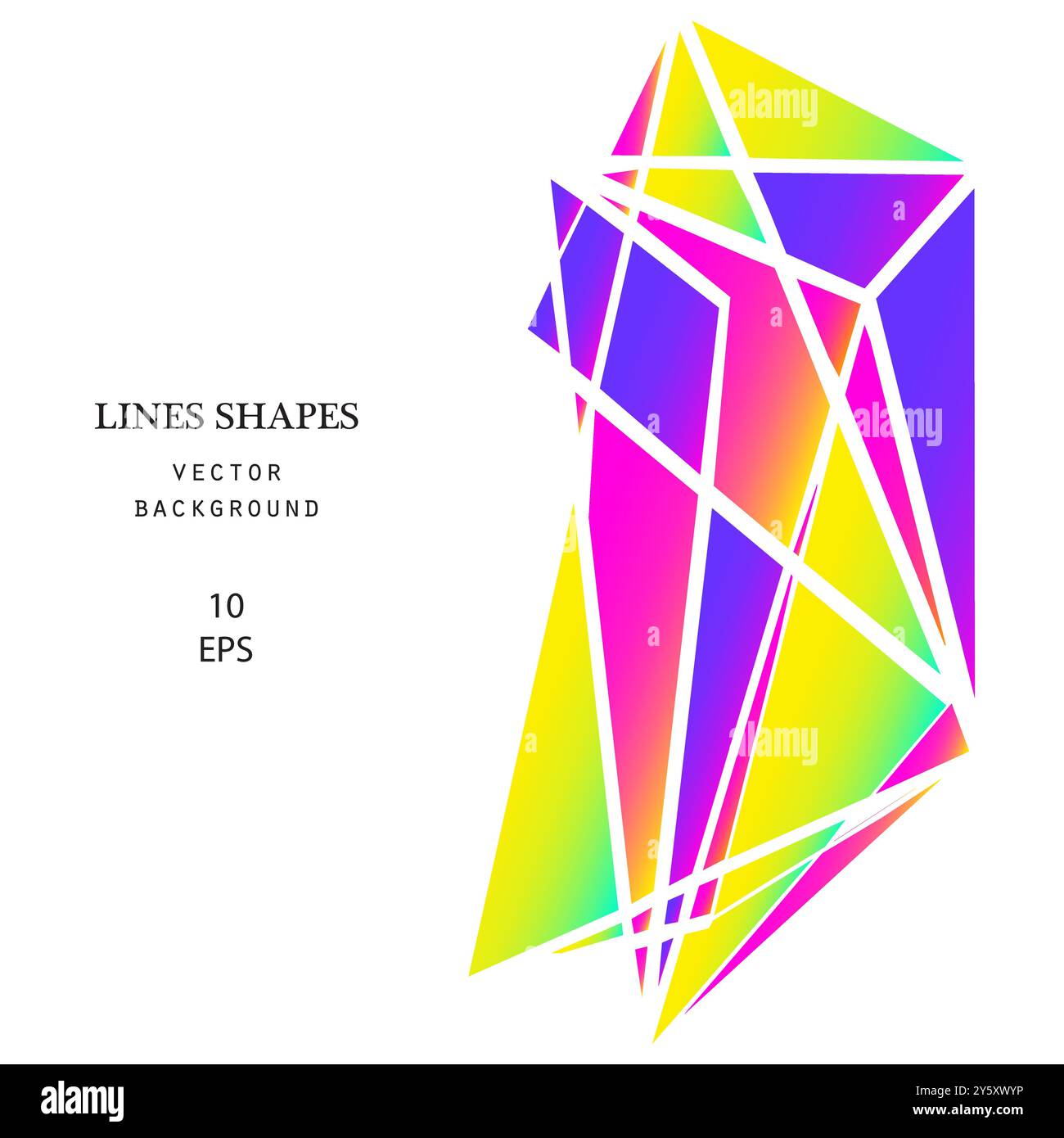 Glowing neon geometric shapes outline Stock Vector Images - Alamy