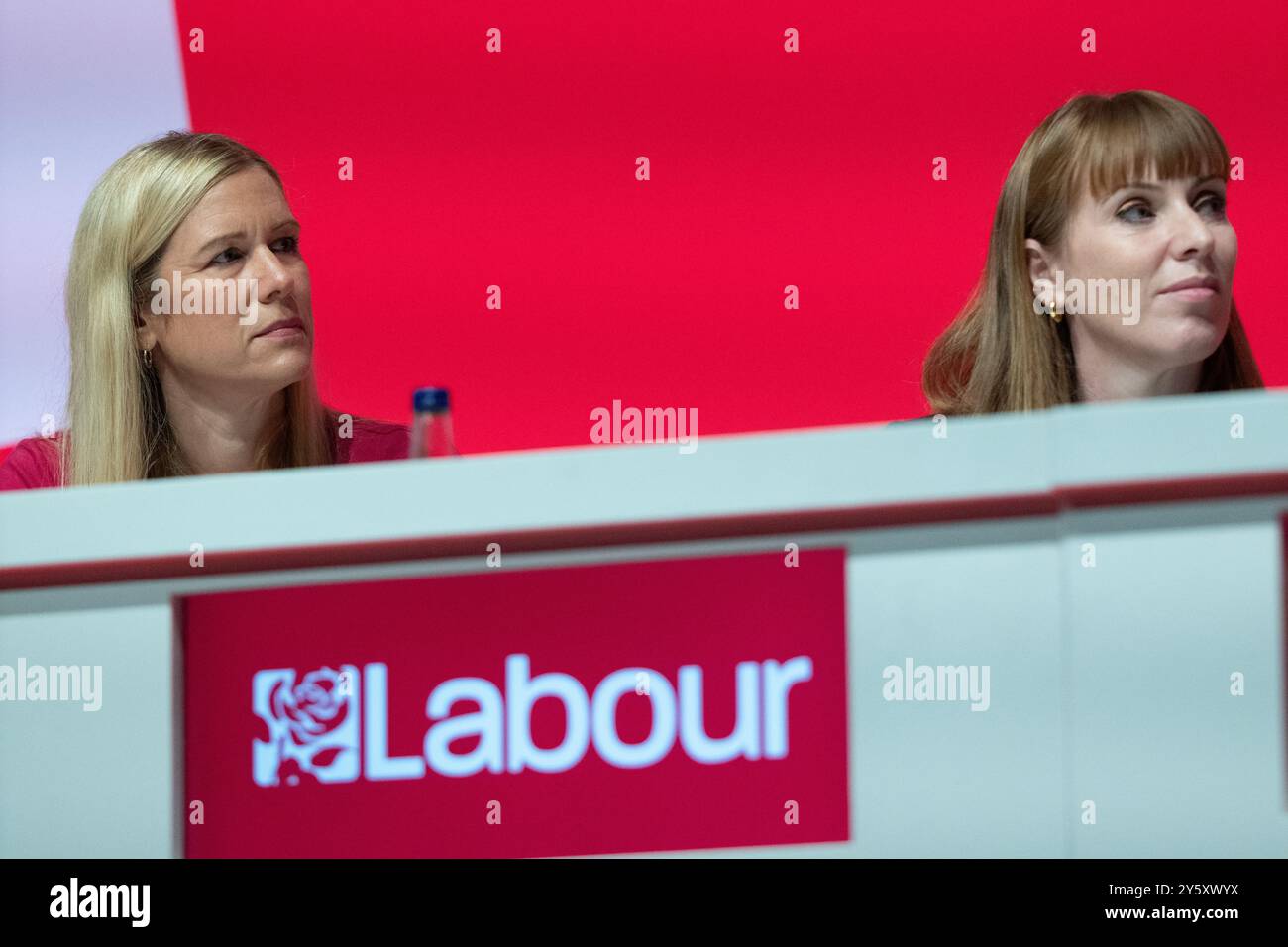 Ellie Reeves listens to her sister Chancellor Rachel Reeves with Angela ...