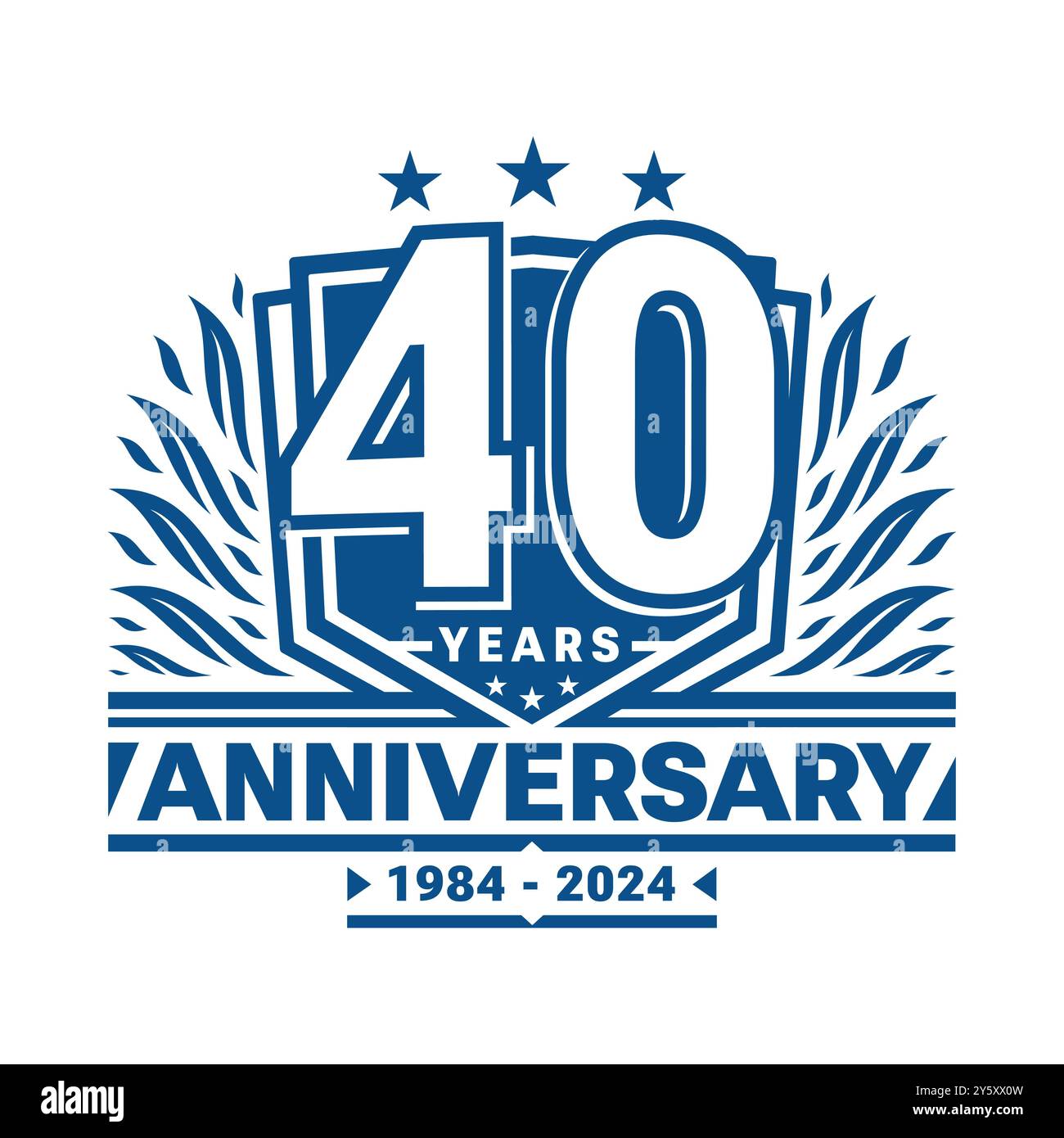 40 years anniversary celebration shield design template. 40th ...