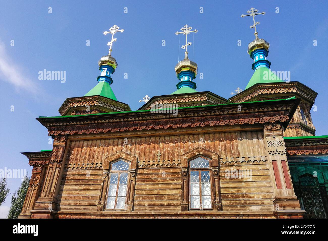 Kyrgyzstan, Karakol, the Russian Orthodox Holy Trinity Cathedral Stock ...