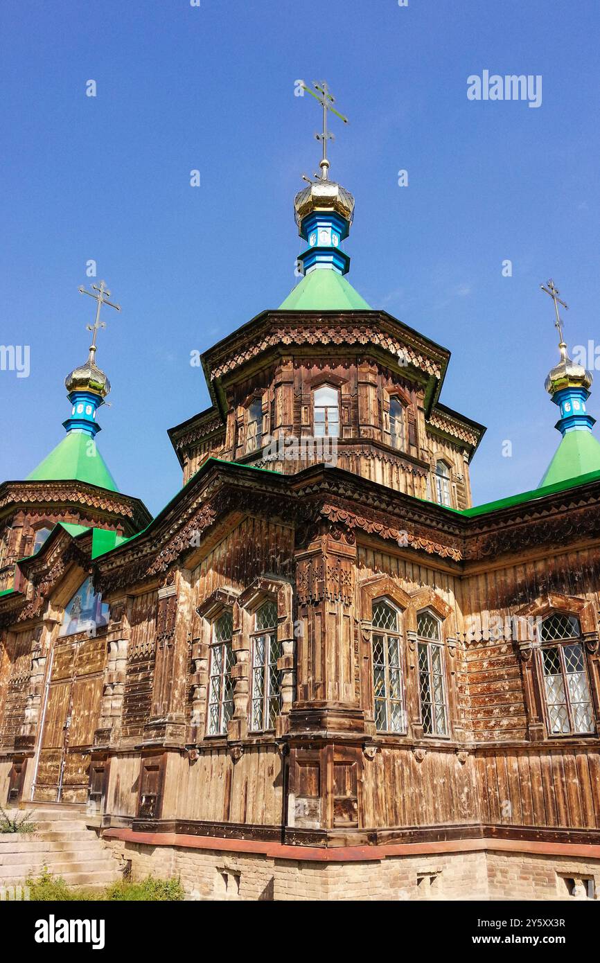 Kyrgyzstan, Karakol, the Russian Orthodox Holy Trinity Cathedral Stock ...