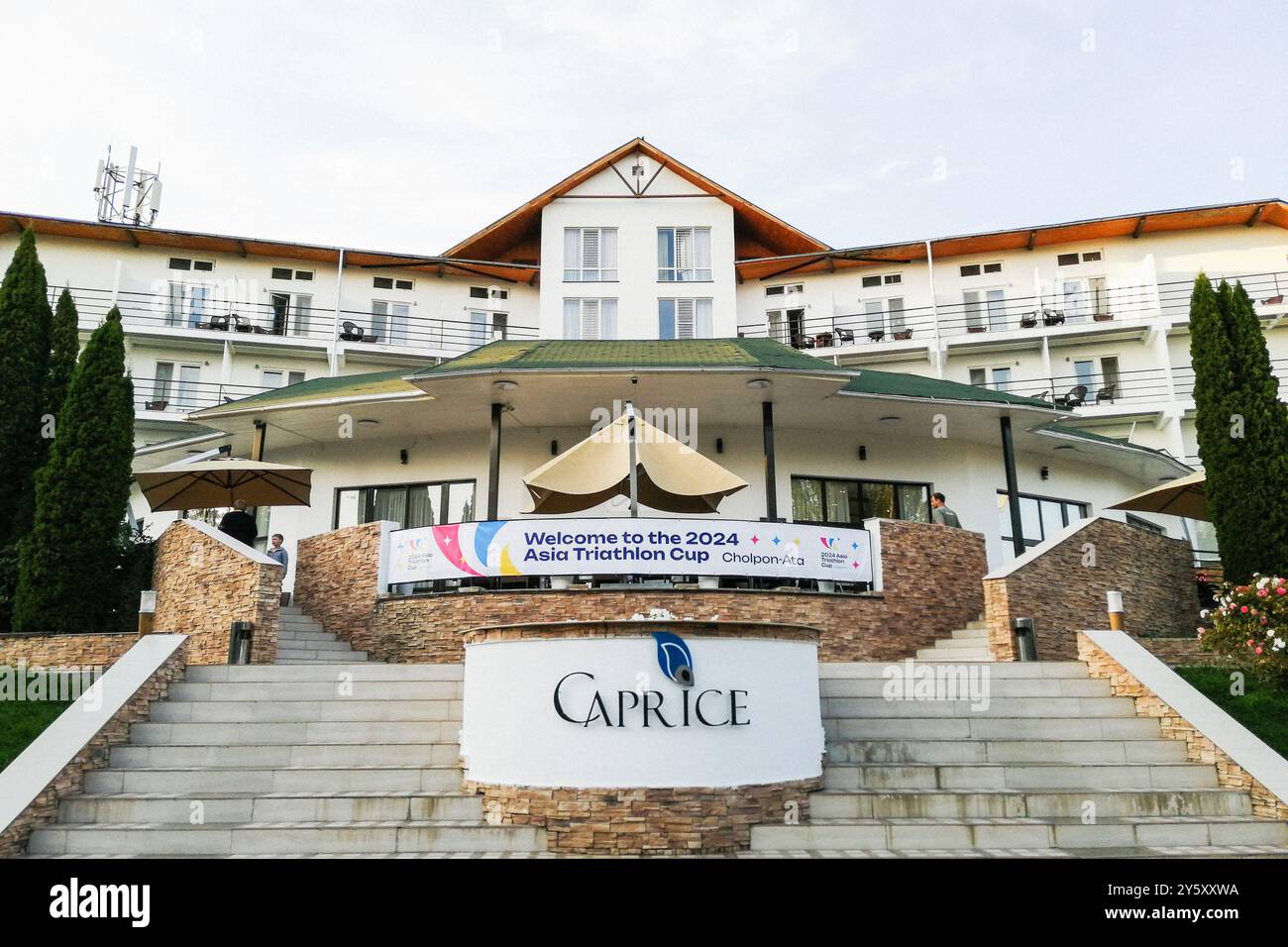 Kyrgyzstan, Cholpon-Ata, Caprice resort Stock Photo - Alamy