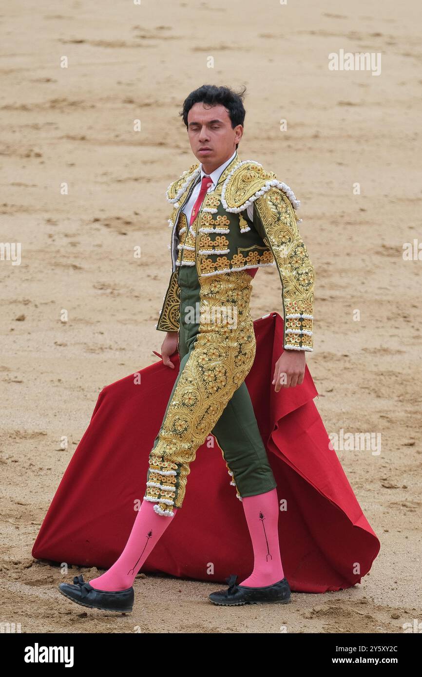 Bullfighter Juan de Castilla during the bullfight of Corrida de Toros ...