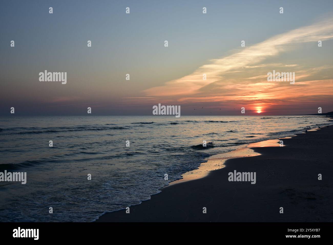 Baltic Sea beach in Jantar Stock Photo - Alamy