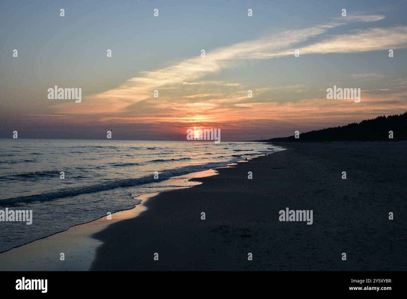 Baltic Sea beach in Jantar Stock Photo - Alamy