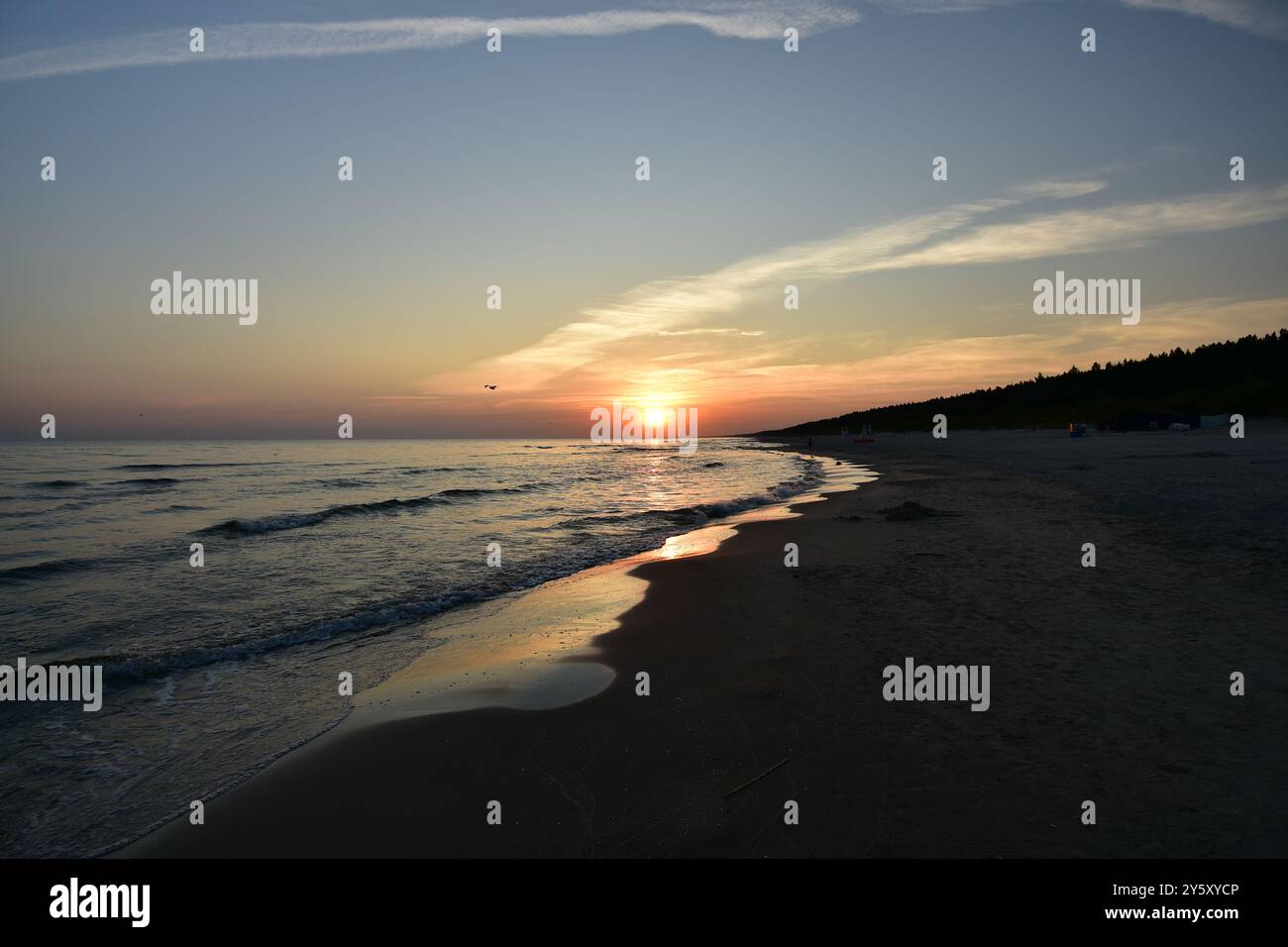 Baltic Sea beach in Jantar Stock Photo - Alamy