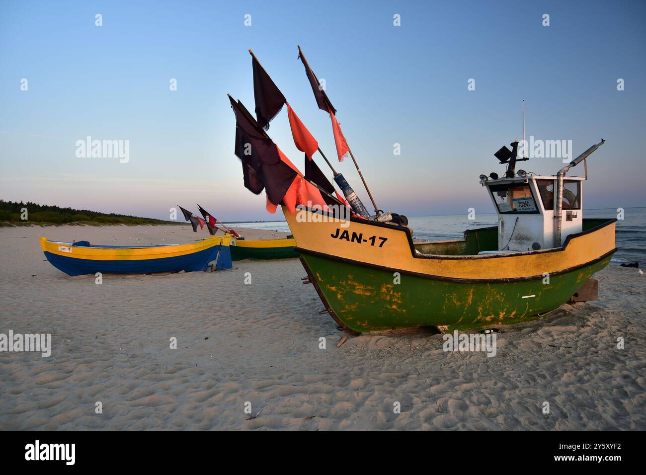 Baltic Sea beach in Jantar Stock Photo - Alamy
