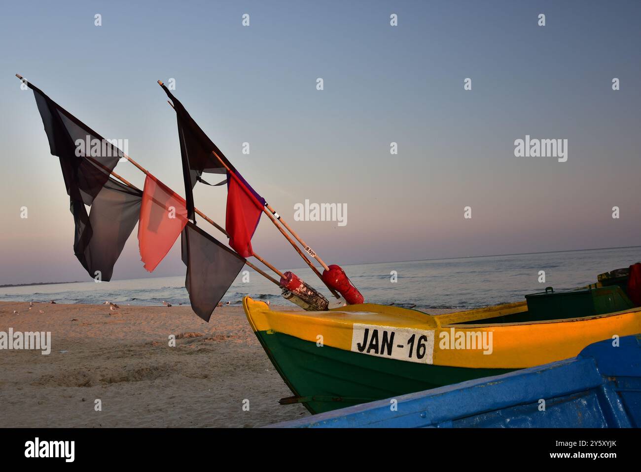 Baltic Sea beach in Jantar Stock Photo - Alamy