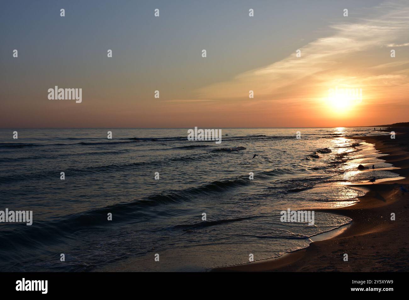 Baltic Sea beach in Jantar Stock Photo - Alamy