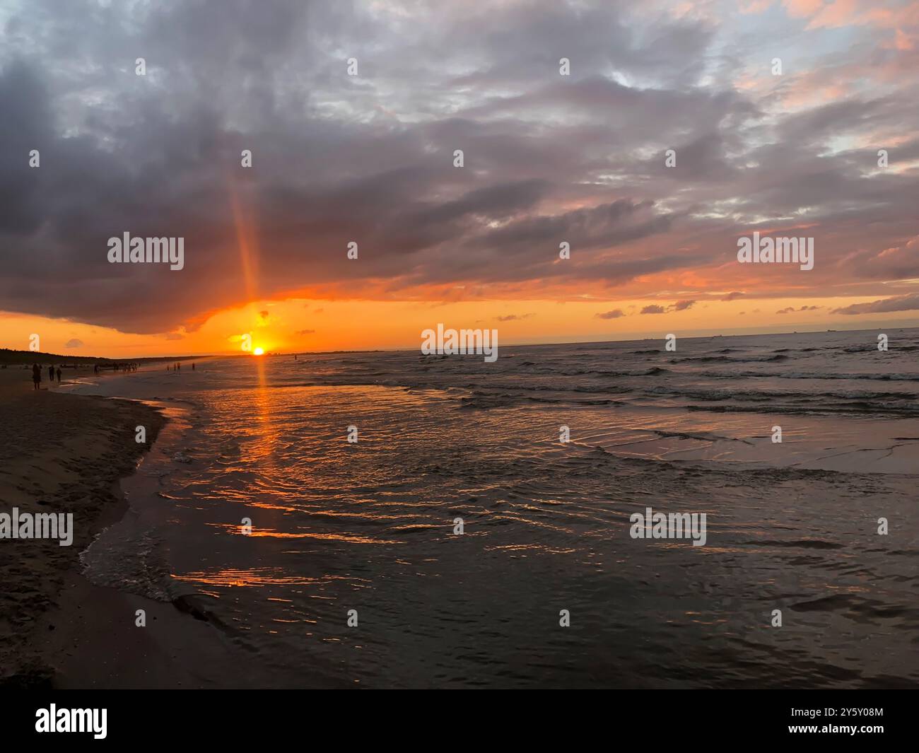 Baltic Sea beach in Jantar Stock Photo - Alamy