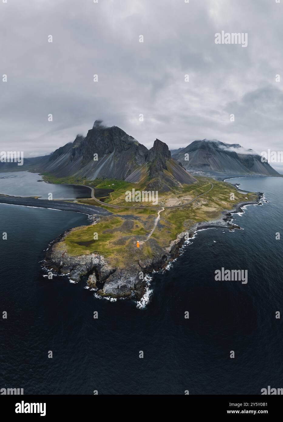 Aerial view showcasing rugged coastal hi-res stock photography and ...