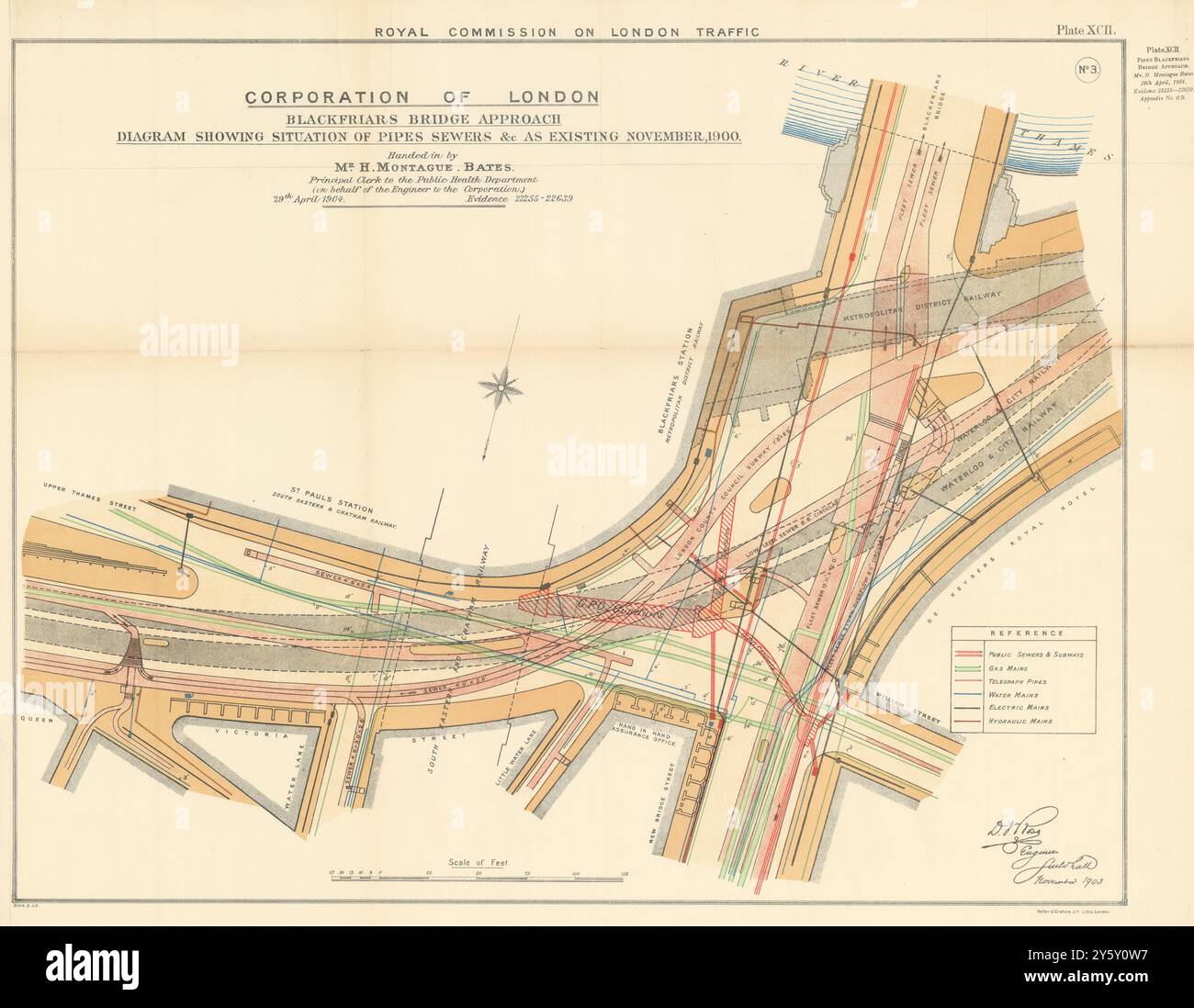 London Traffic Royal Commission. Blackfriars Bridge Approach utilities ...